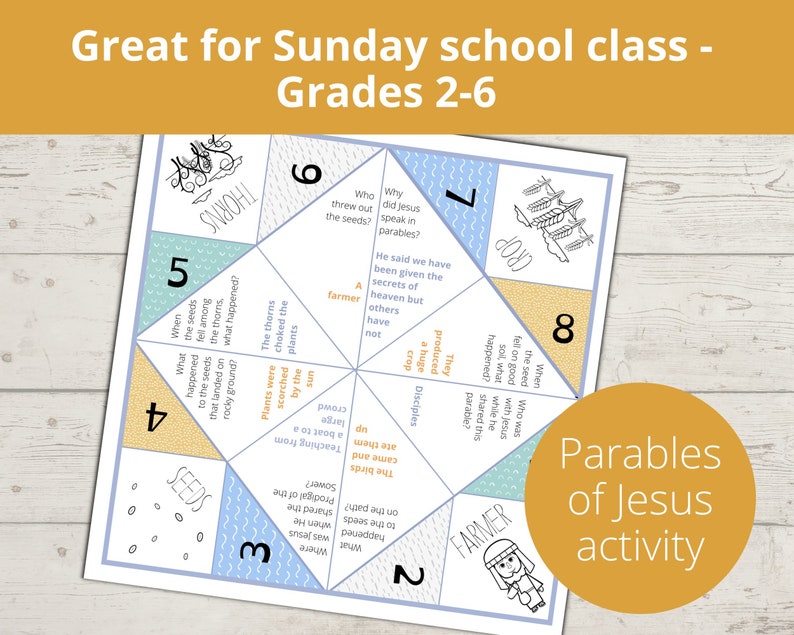 Parable of the Sower Bible Story Activity Sunday School - Etsy Canada