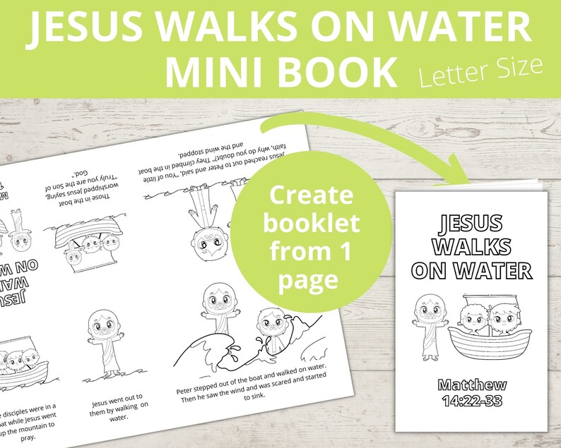Jesus Walks on Water Sunday School Craft New Testament Bible - Etsy