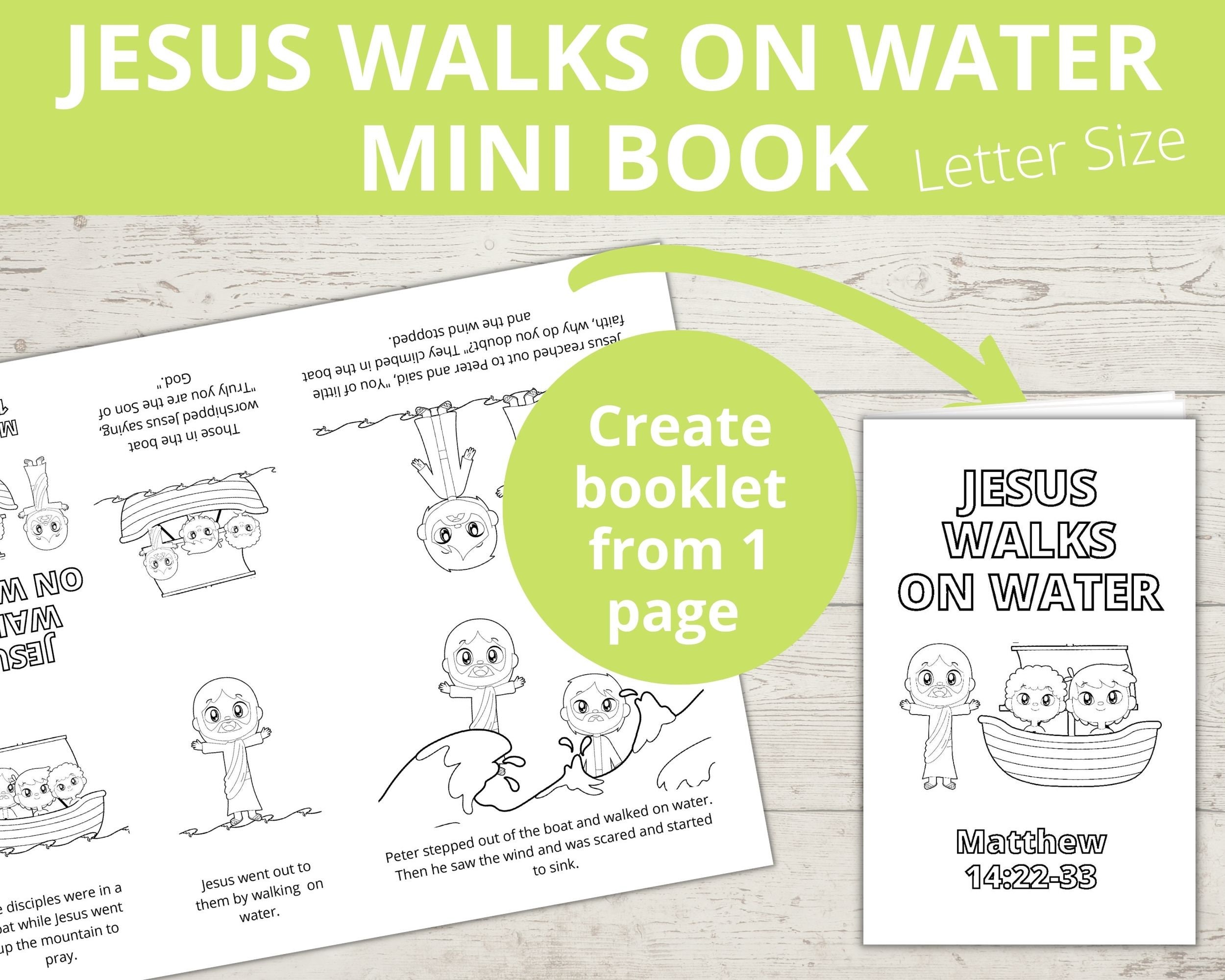 Jesus Walks on Water Sunday School Craft New Testament Bible - Etsy Canada