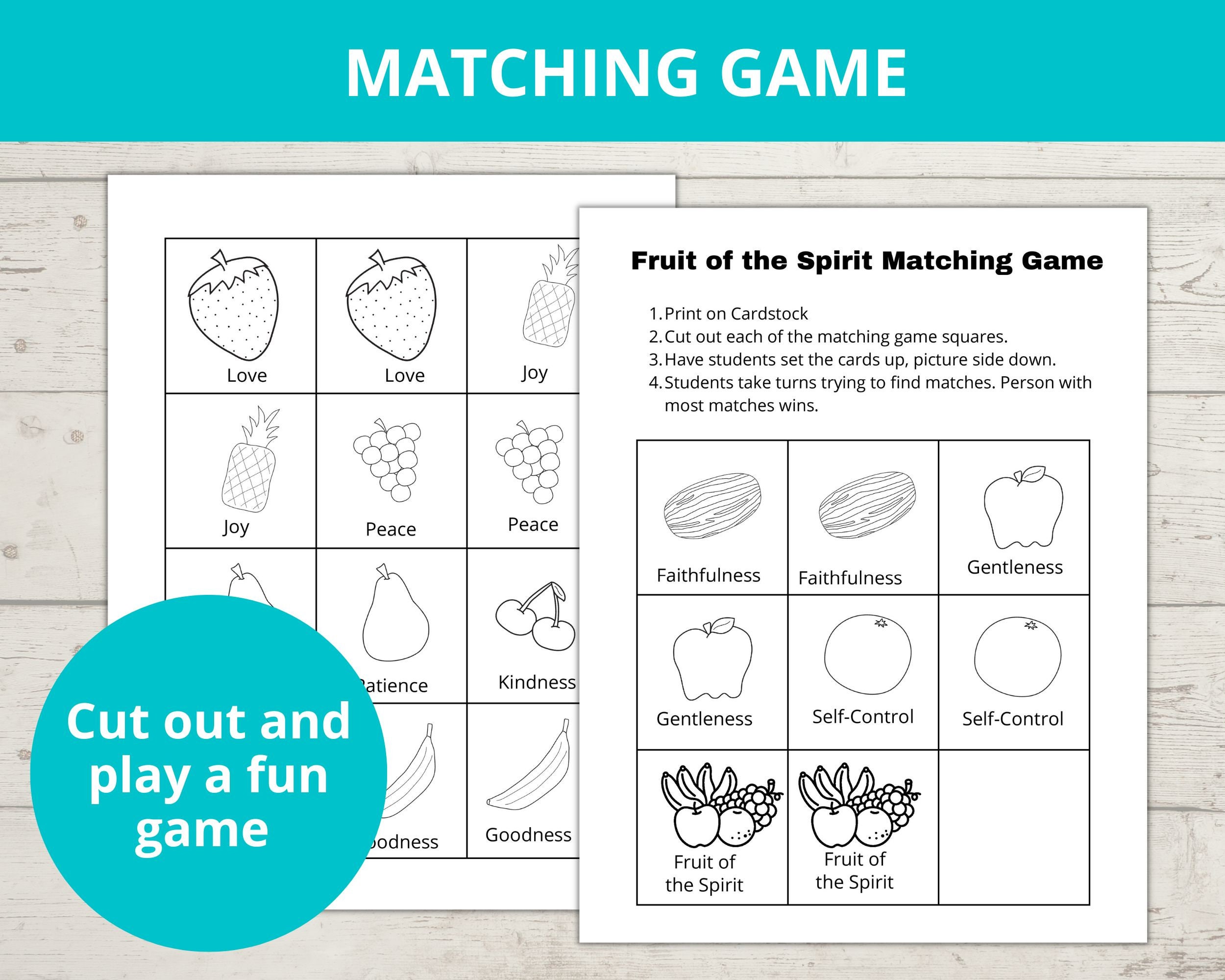 Fruit of the Spirit Activity Pack, Printable Bible Story Activities ...