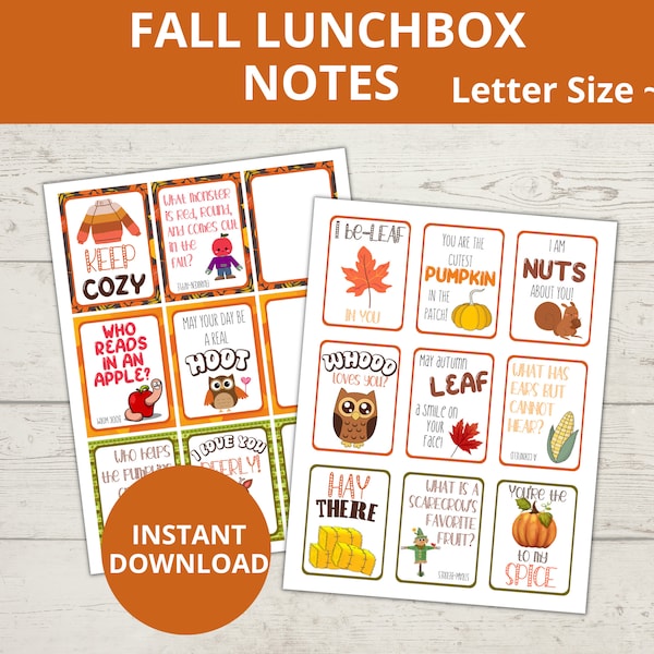 Lunch Box Note - Etsy