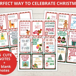 Christmas Lunchbox Notes, Lunchbox Notes for Kids, Positive ...