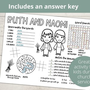 Ruth and Naomi Craft, Ruth and Boaz, Sunday School Activities, Naomi ...