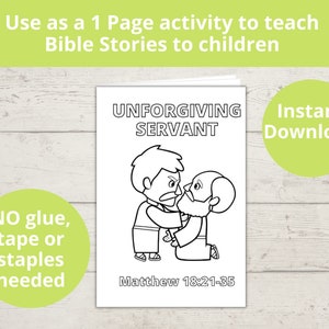 Parable of Unforgiving Servant, Preschool Bible, Homeschool Bible ...