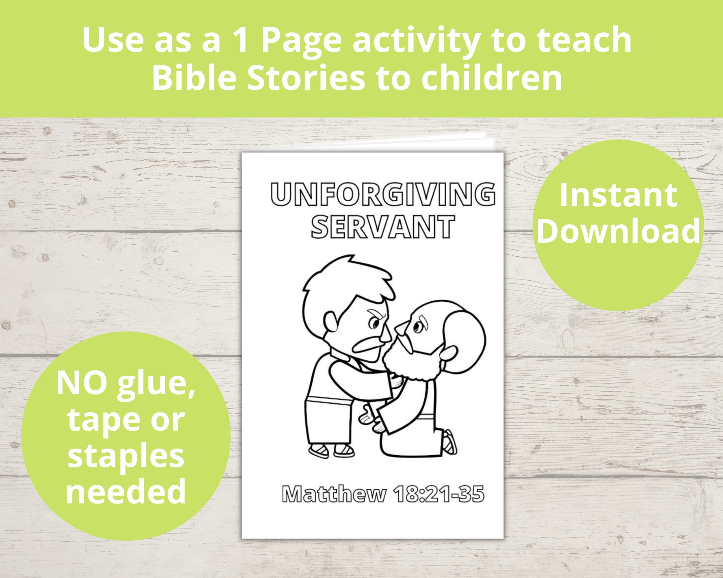 Parable of Unforgiving Servant, Preschool Bible, Homeschool Bible ...