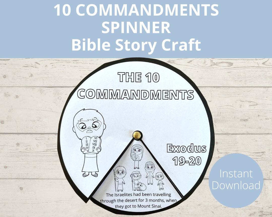 10 Commandments Craft for Kids, 10 Commandments Activity, Bible Story ...