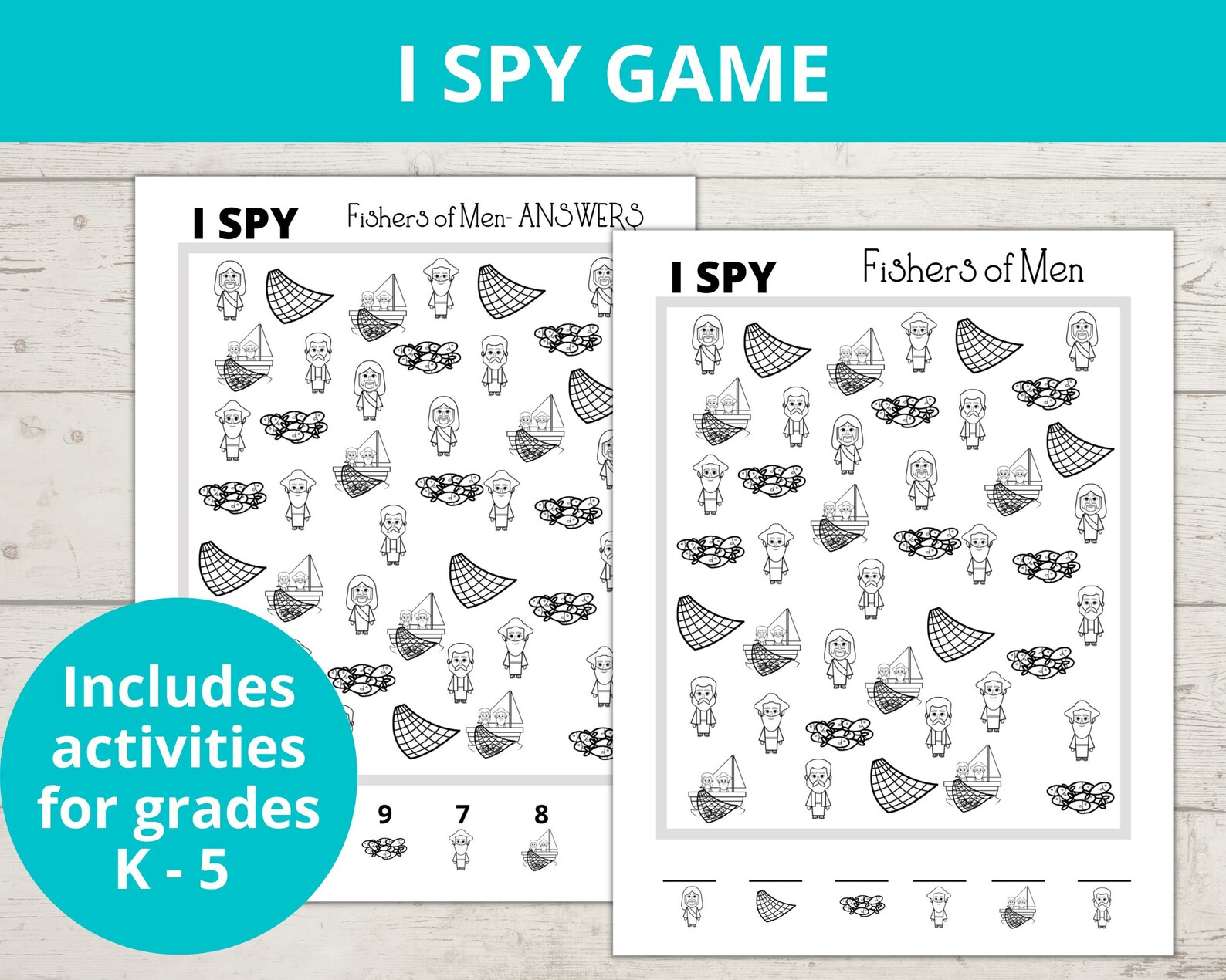 Fishers of Men Bible Story Activities, Sunday School Craft, Activity ...