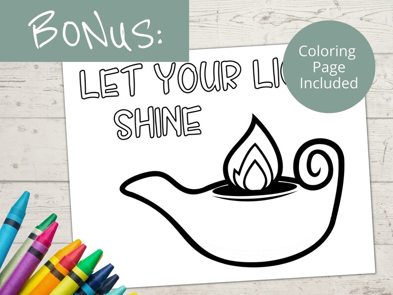 Let Your Light Shine, Bible Activity, Church Kids Activity, Sunday ...