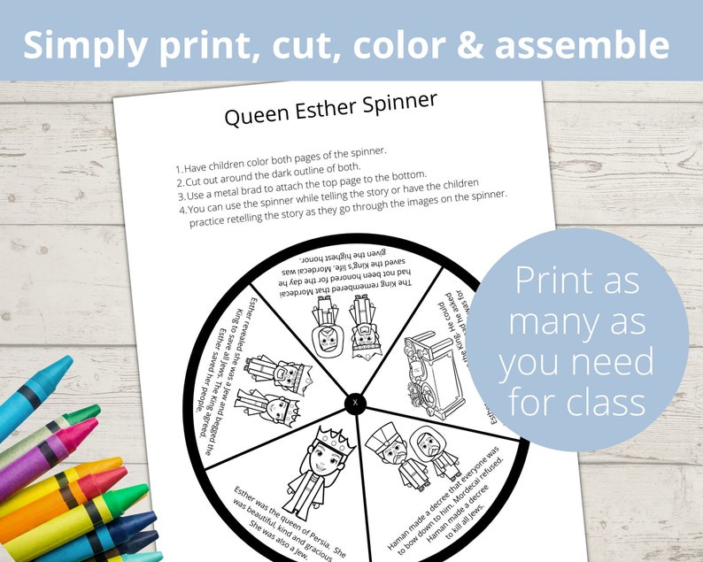 Esther Craft, Queen Esther, Bible Story Printable, Sunday School ...