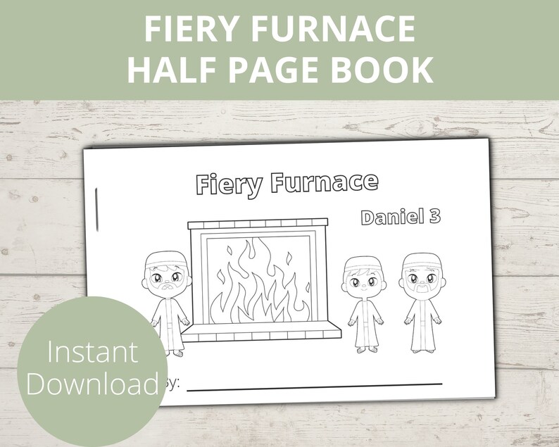 Shadrach Meshach and Abednego Craft Fiery Furnace Preschool - Etsy