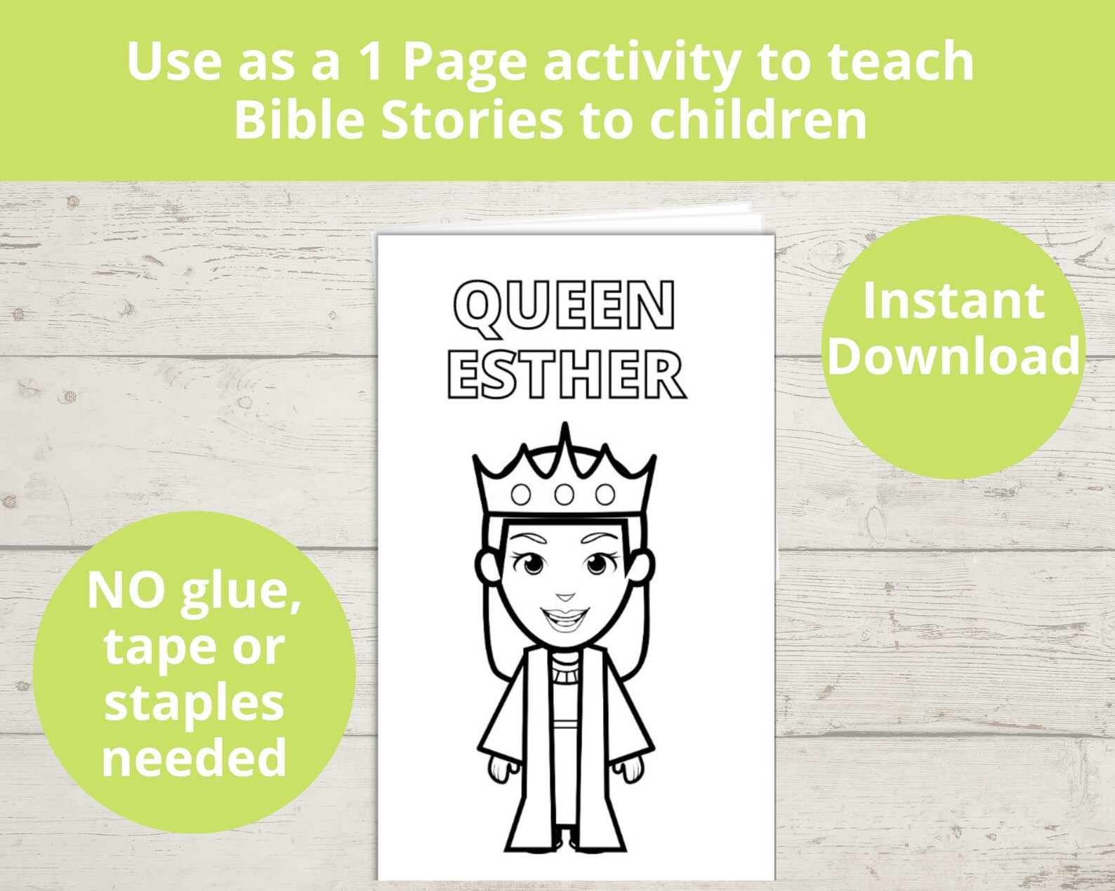 Queen Esther Craft, Bible Story for Kids, Esther 4 14, Esther Bible ...