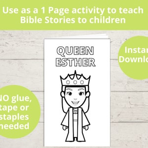 Queen Esther Craft, Bible Story for Kids, Esther 4 14, Esther Bible ...