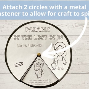 Parable of Lost Coin, Bible Story Printable, Homeschool Bible ...