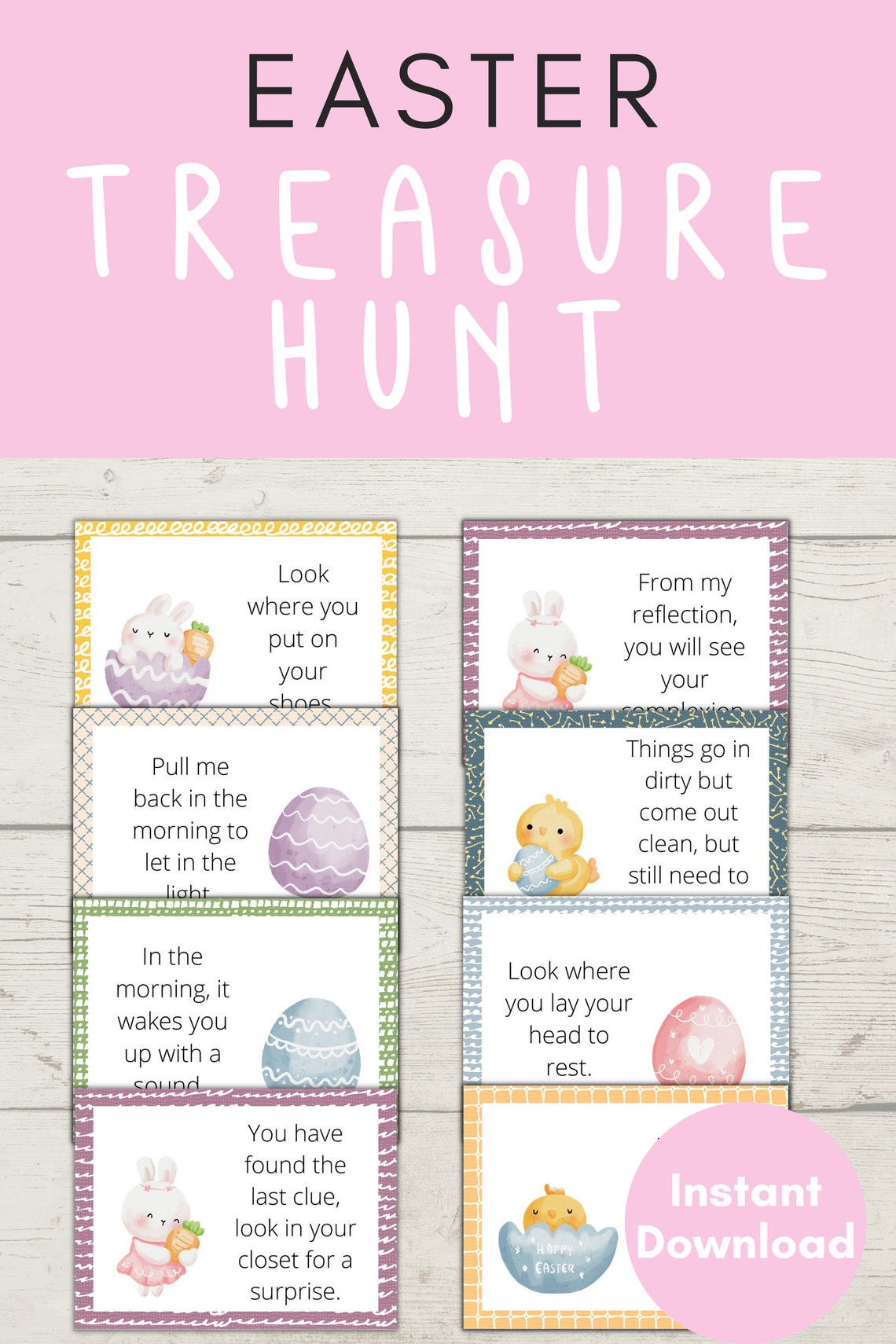 Easter Scavenger Hunt Treasure Hunt Easter Games Printable - Etsy