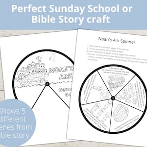 Noahs Ark Sunday School Craft, Bible Story Activities, Children's ...