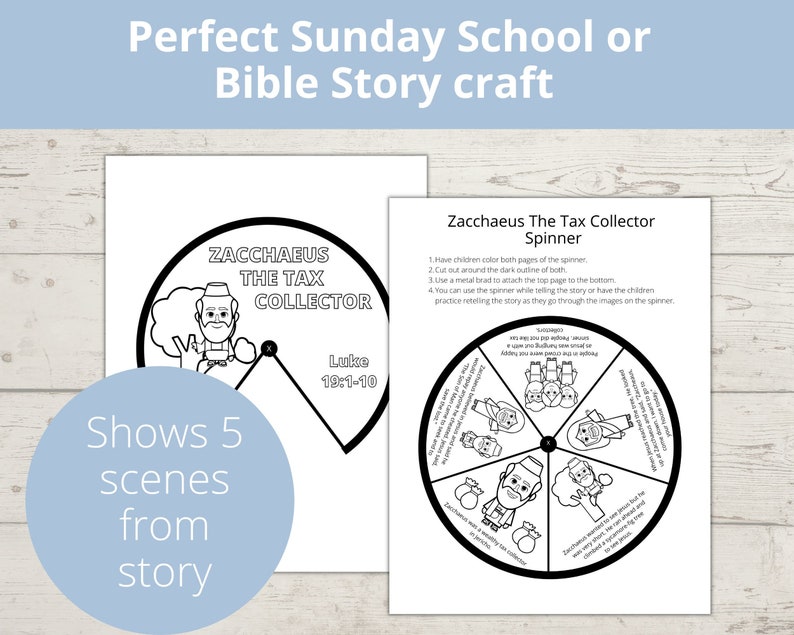 Zacchaeus Bible Craft, Morning Basket, Homeschool Bible, Bible Story ...