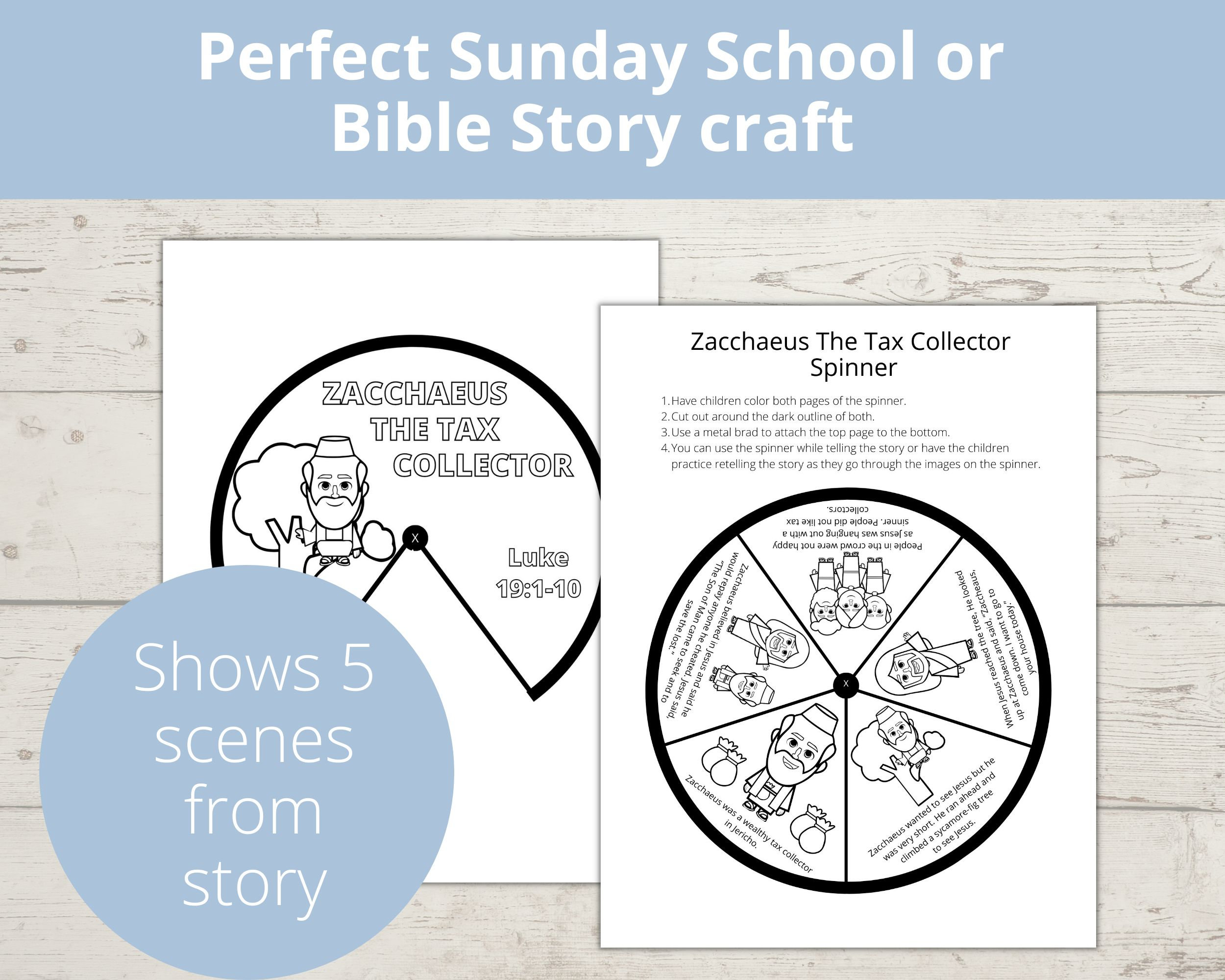 Zacchaeus Bible Craft, Morning Basket, Homeschool Bible, Bible Story ...