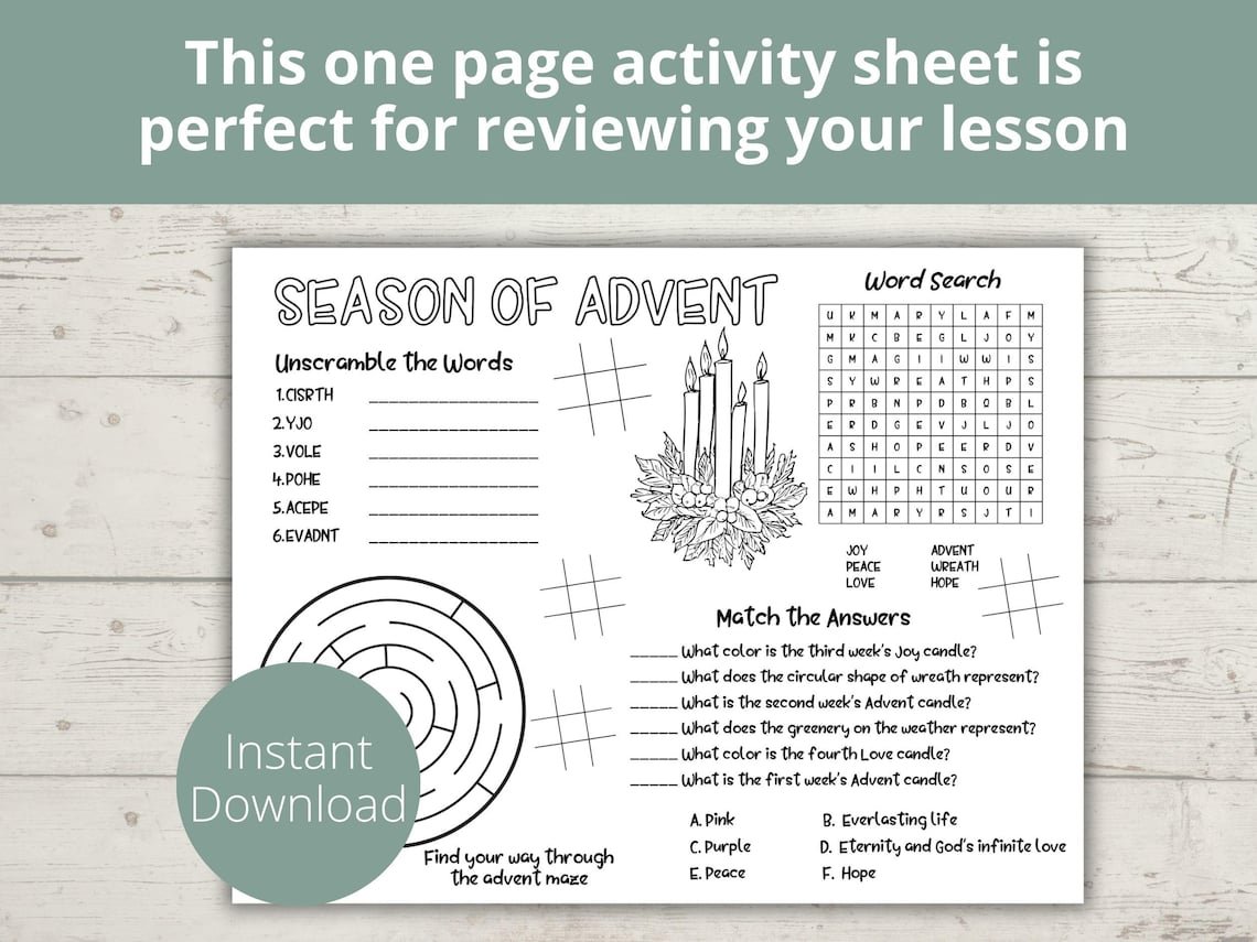 Advent Activity, Advent Christmas, Advent Coloring, Bible Activity ...
