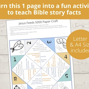 Jesus Feeds 5000 Craft, Sunday School Crafts, Jesus Miracles, Fortune ...