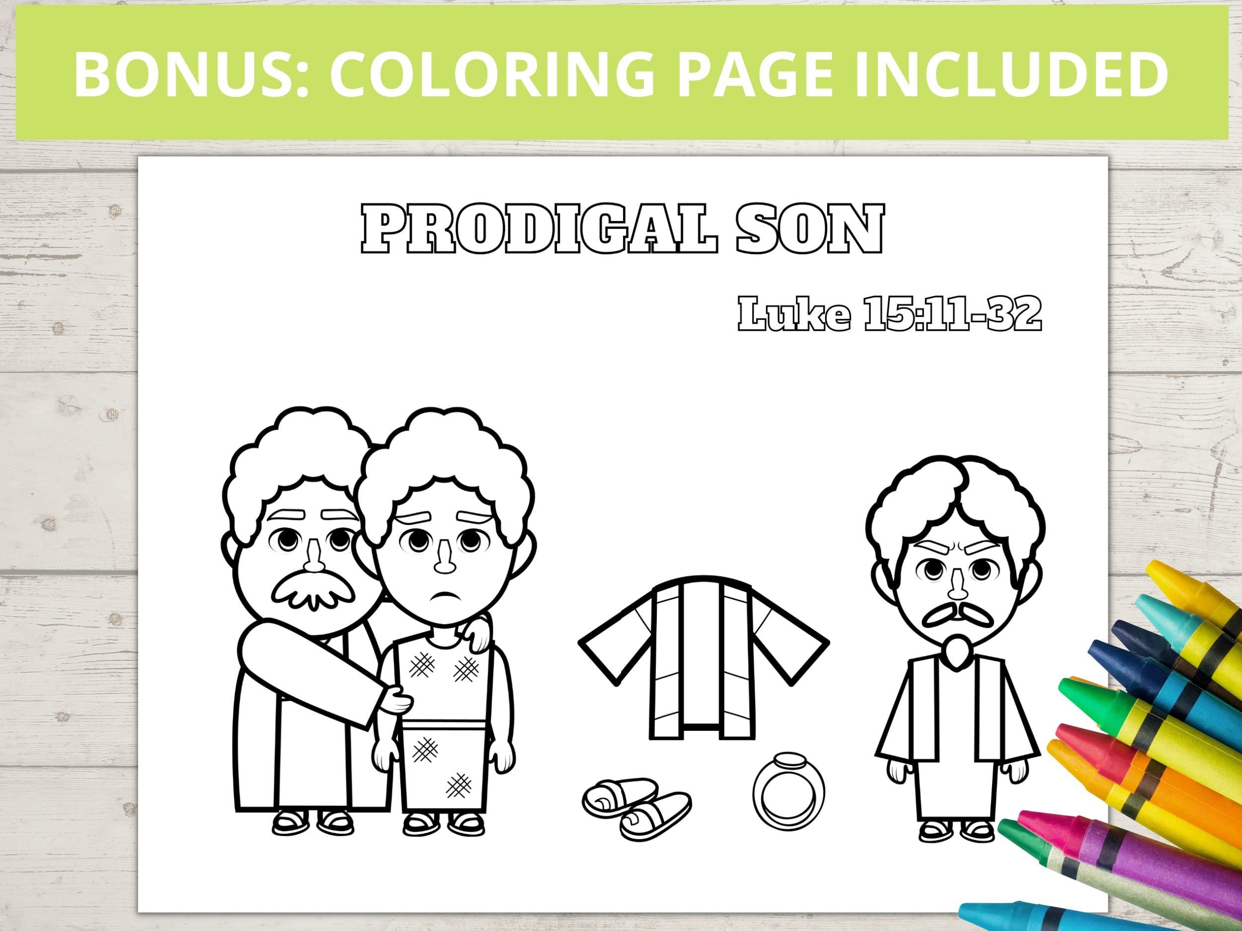 Prodigal Son Sunday School Craft, Parables of Jesus New Testament Bible ...