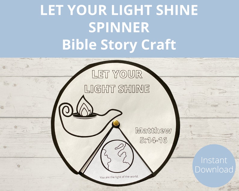 Let Your Light Shine, Bible Story Printable, City on a Hill, Matthew 5 ...