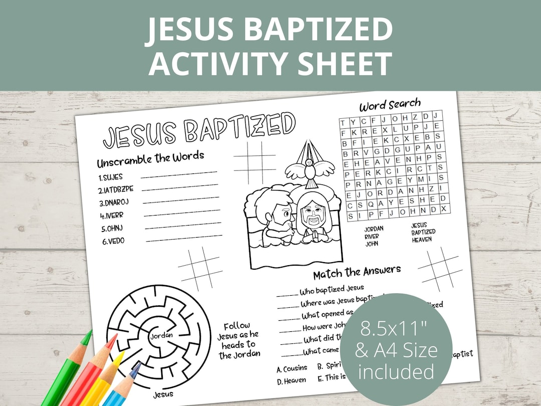 Jesus Baptism Craft, Bible Activity, John the Baptist, Church Kids ...