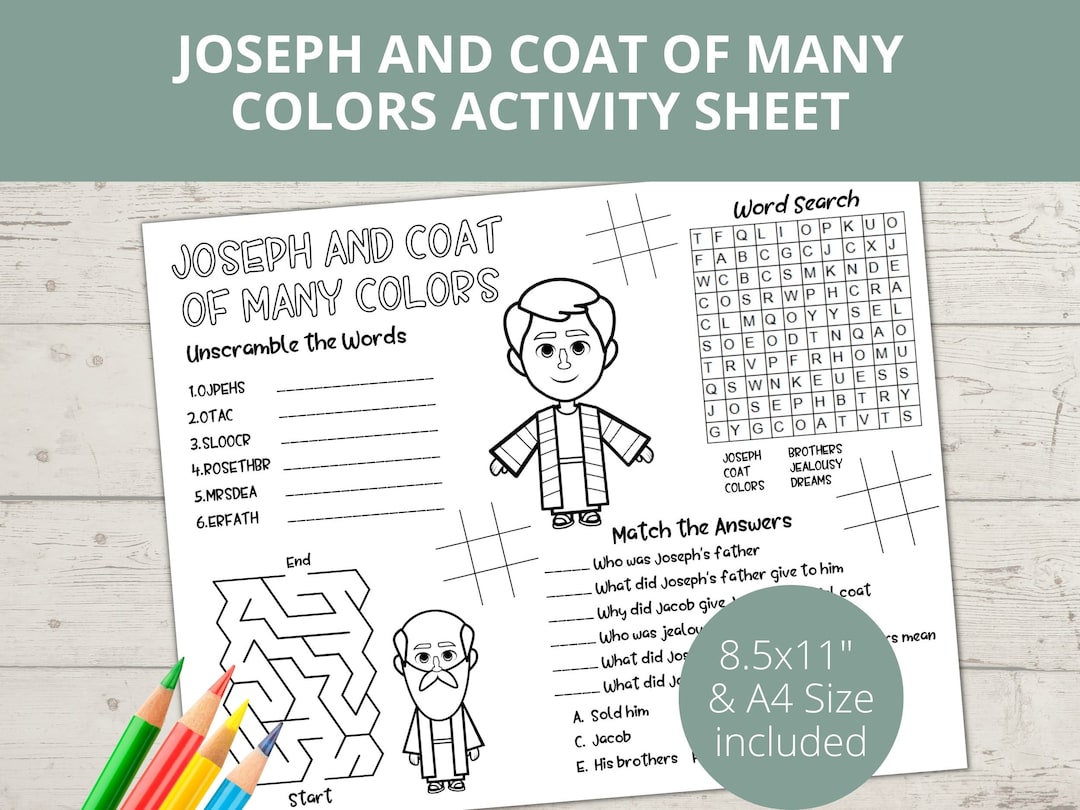 Joseph Coat Many Colors, Bible Activity, Joseph and Coat of Many Colors ...