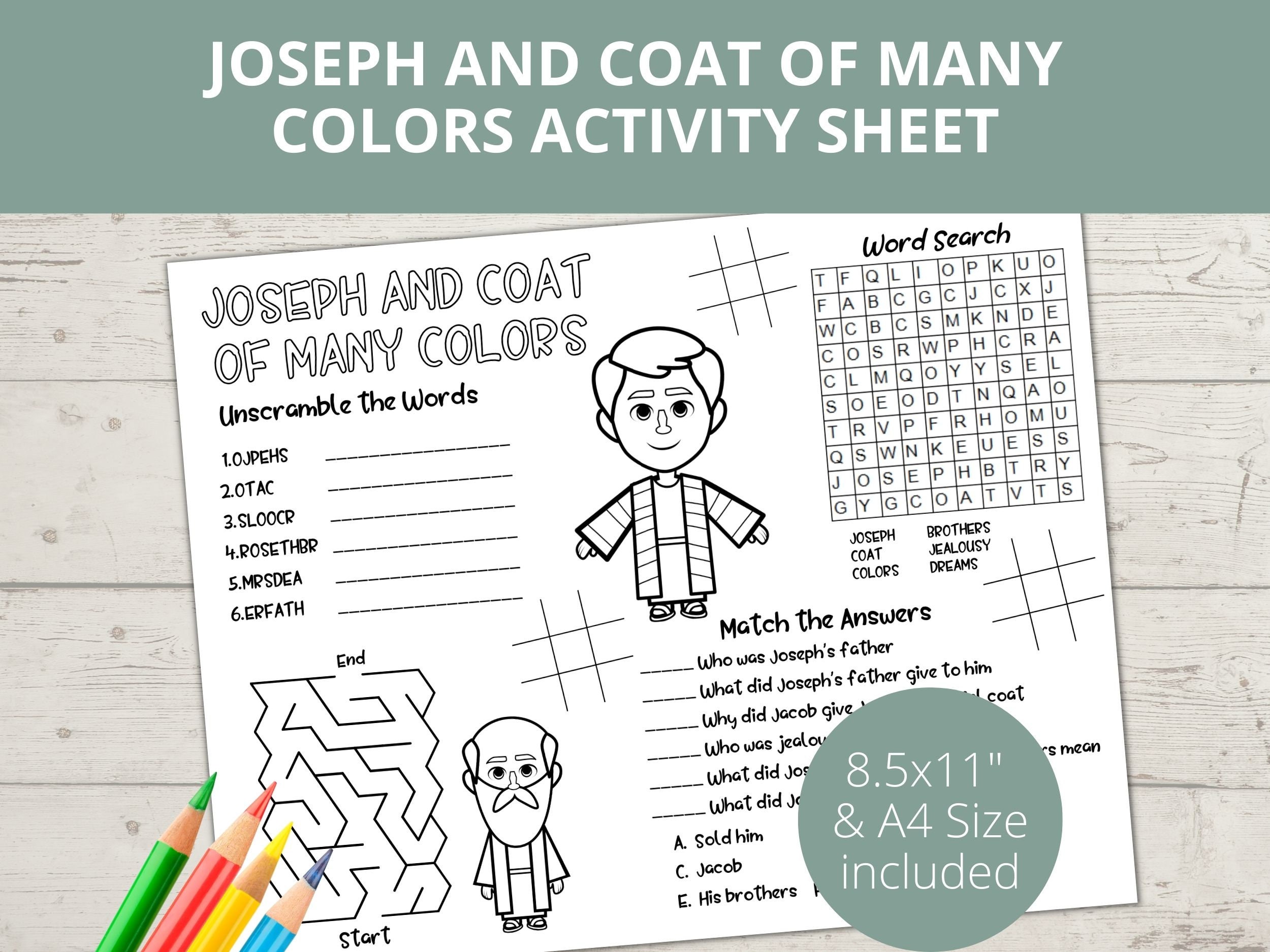 Joseph Coat Many Colors, Bible Activity, Joseph and Coat of Many Colors ...