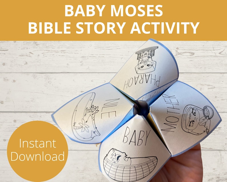 Baby Moses Bible Story Activity Sunday School Craft - Etsy