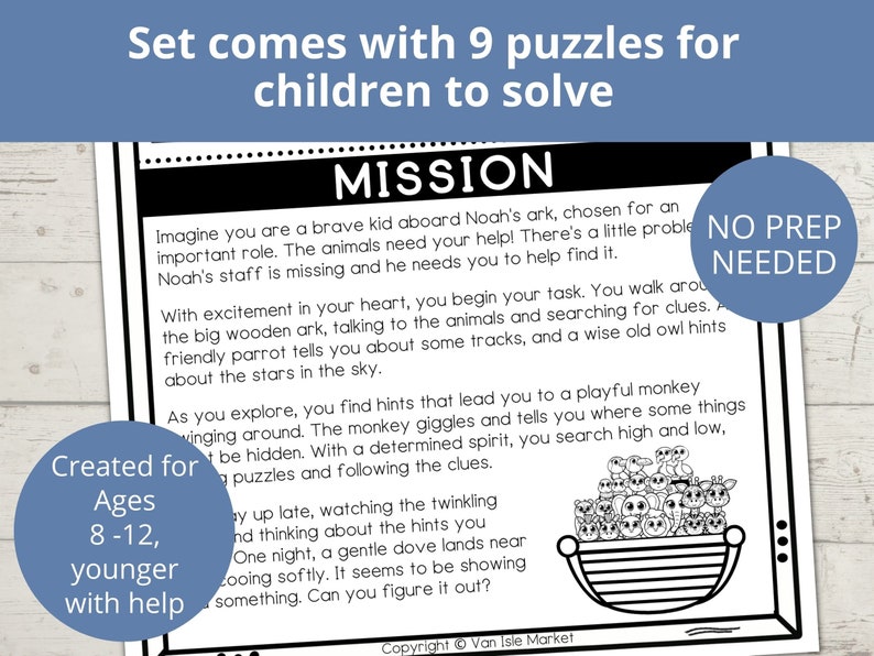 Bible Escape Room, Noahs Ark, Escape Room Kids, Sunday School ...