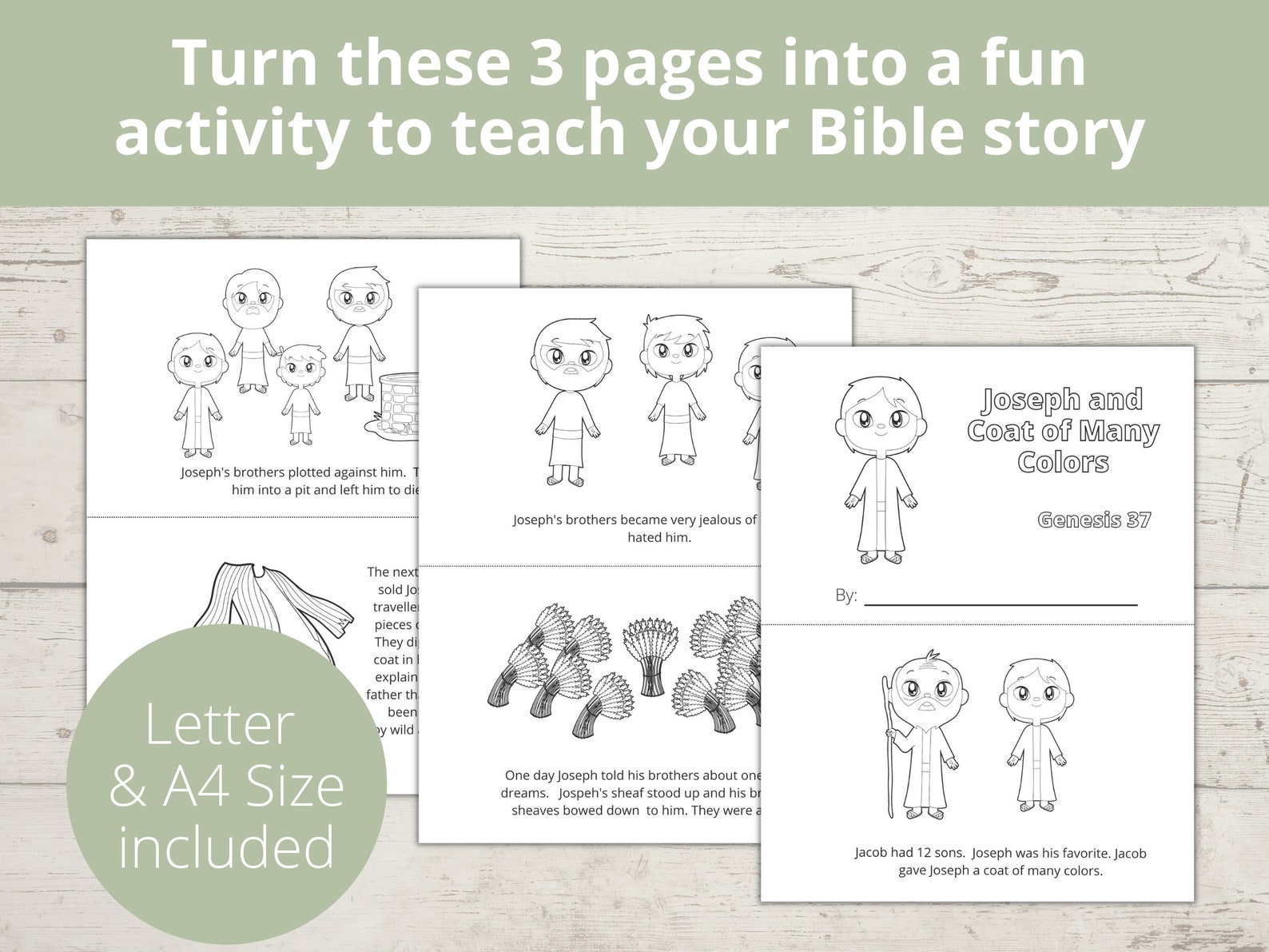 Joseph Coat of Many Colors, Story of Joseph, Joseph in the Pit, Sunday ...