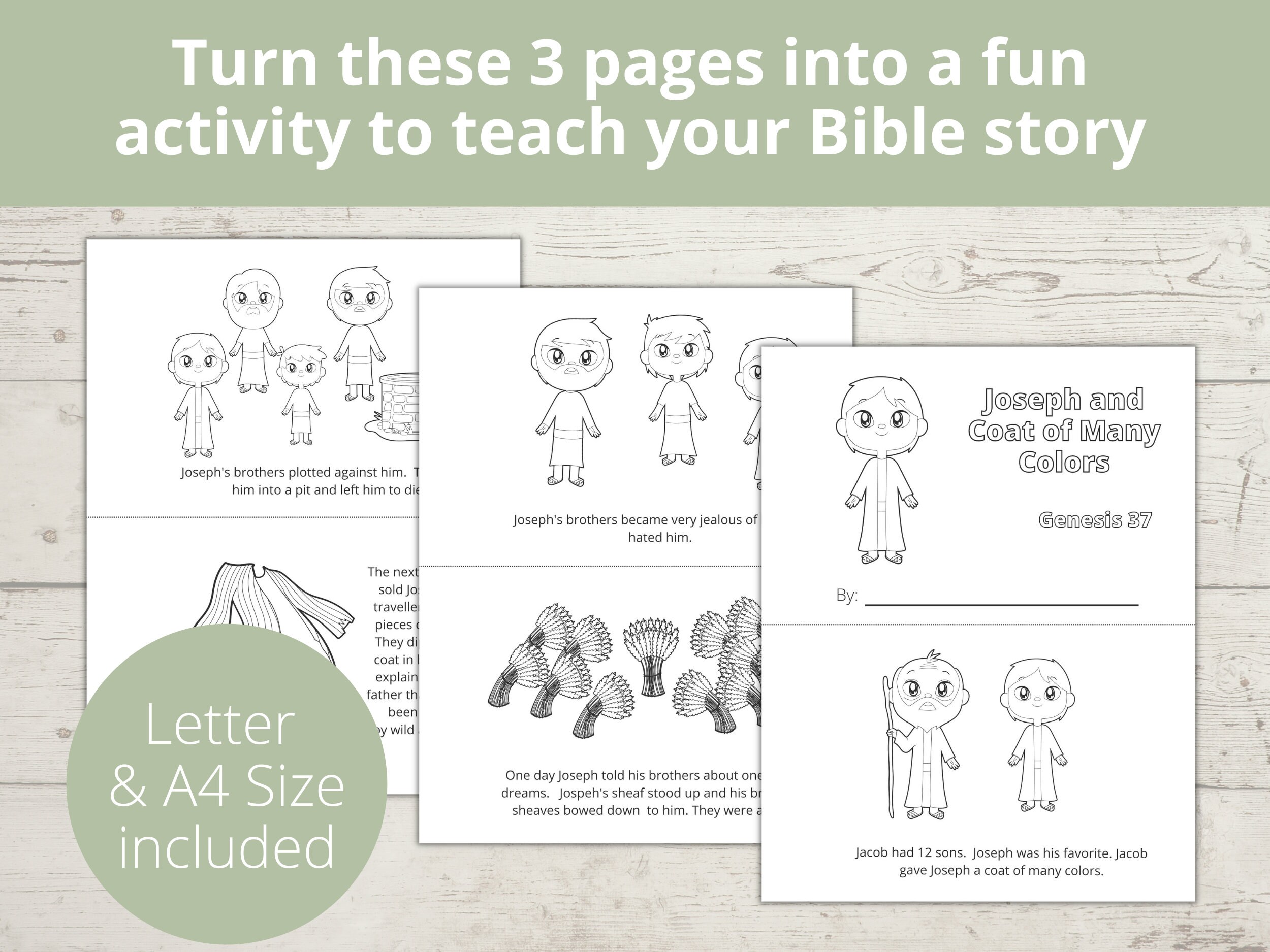 Joseph Coat of Many Colors, Story of Joseph, Joseph in the Pit, Sunday ...