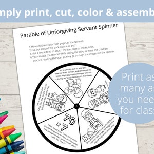 Parable of Unforgiving Servant, Sunday School Activities, Kids Bible ...