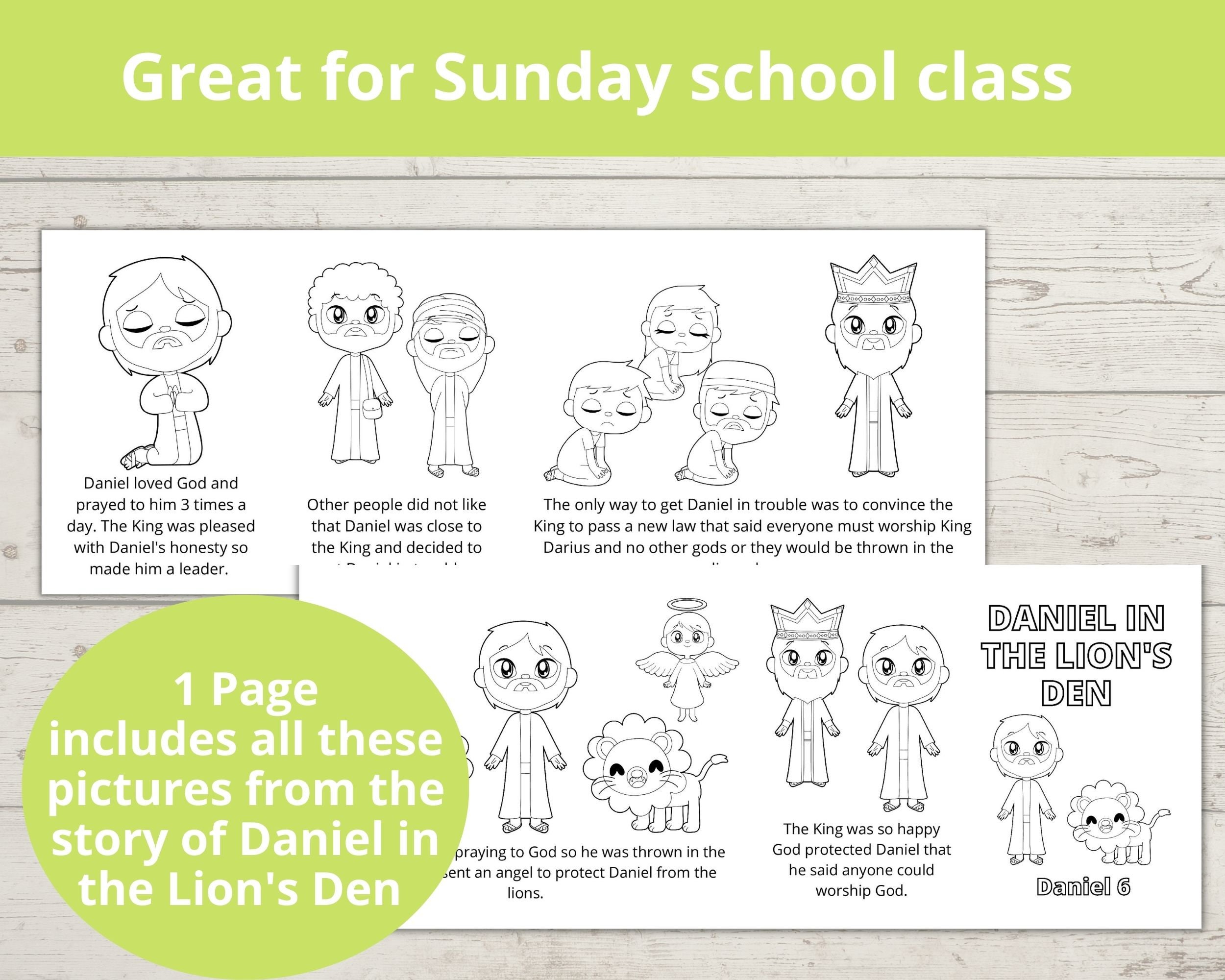 Daniel in the Lion's Den Sunday School Craft, Bible Story Activity, Old ...