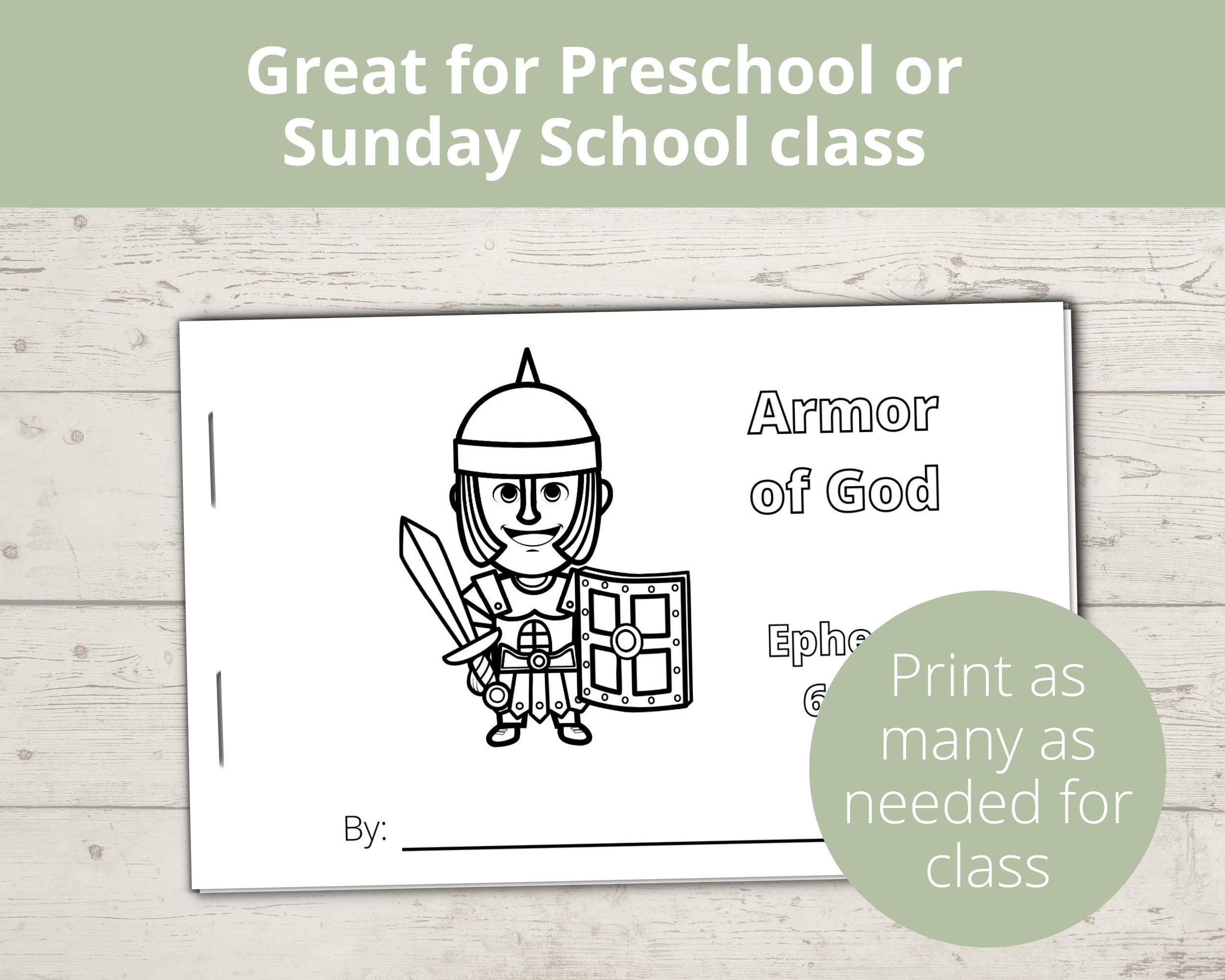 Armor of God for Kids Full Armor of God Sunday School Books - Etsy New ...