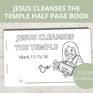 Jesus Cleanses the Temple, Bible Coloring Pages, Sunday School Craft ...
