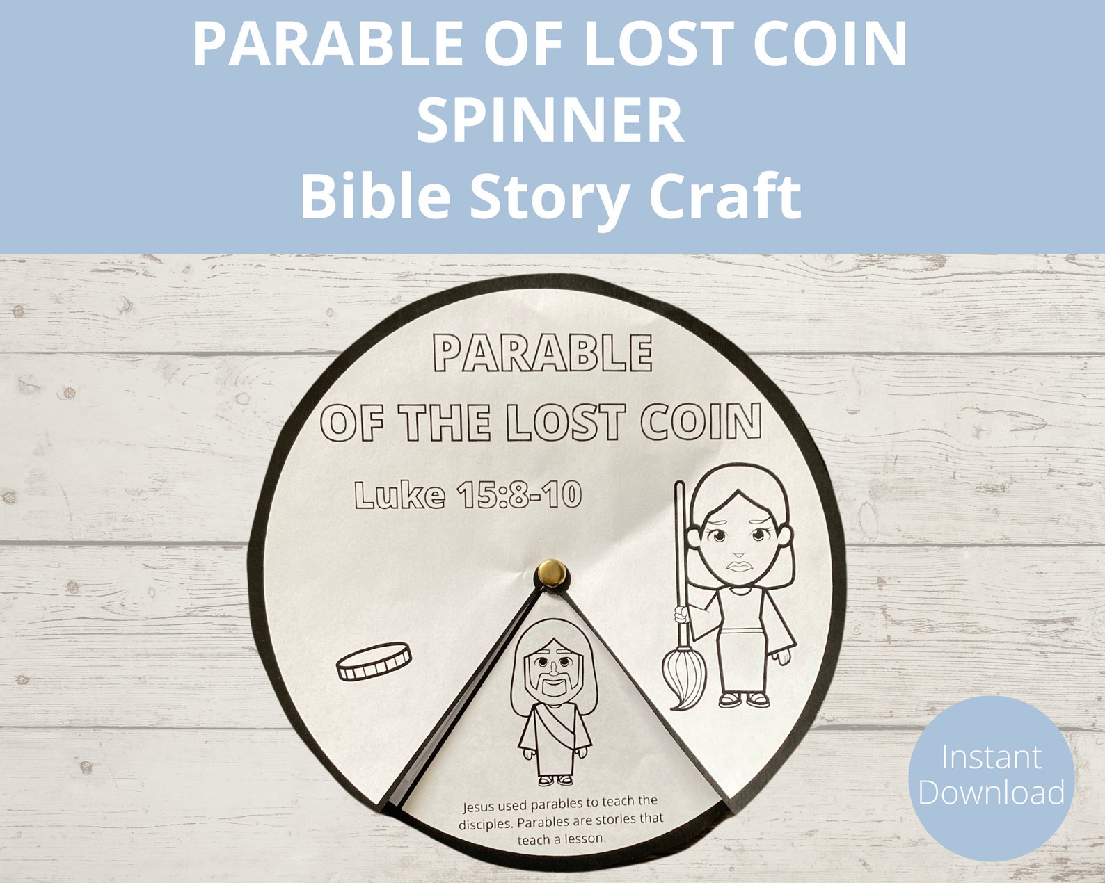 Parable of Lost Coin, Bible Story Printable, Homeschool Bible ...