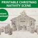 Christmas Nativity Scene Cut Outs, Printable Nativity Craft, Nativity ...