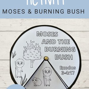 Moses and the Burning Bush Sunday School Craft, Bible Story Activities ...