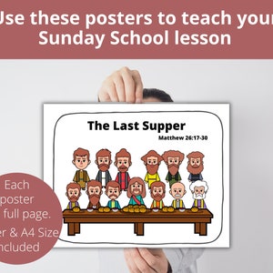 The Last Supper, Holy Week Activities, Bible Story Poster, Bible ...