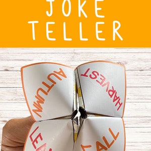 Fall Joke Teller, Fall Fortune Teller, Cootie Catcher, School Activity ...