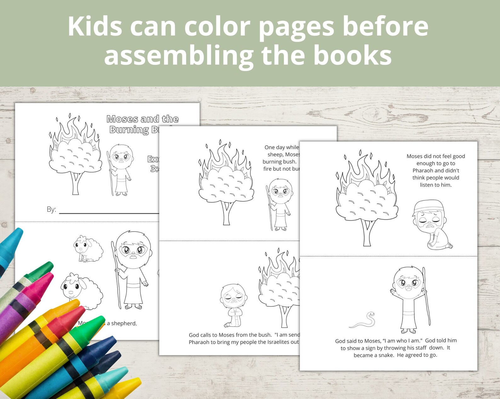 Moses and the Burning Bush, Sunday School Craft, Moses Craft, Bible ...