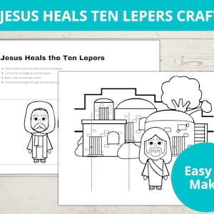 Ten Lepers, Jesus Heals Lepers, Bible Story Crafts, Jesus Heals, Bible ...