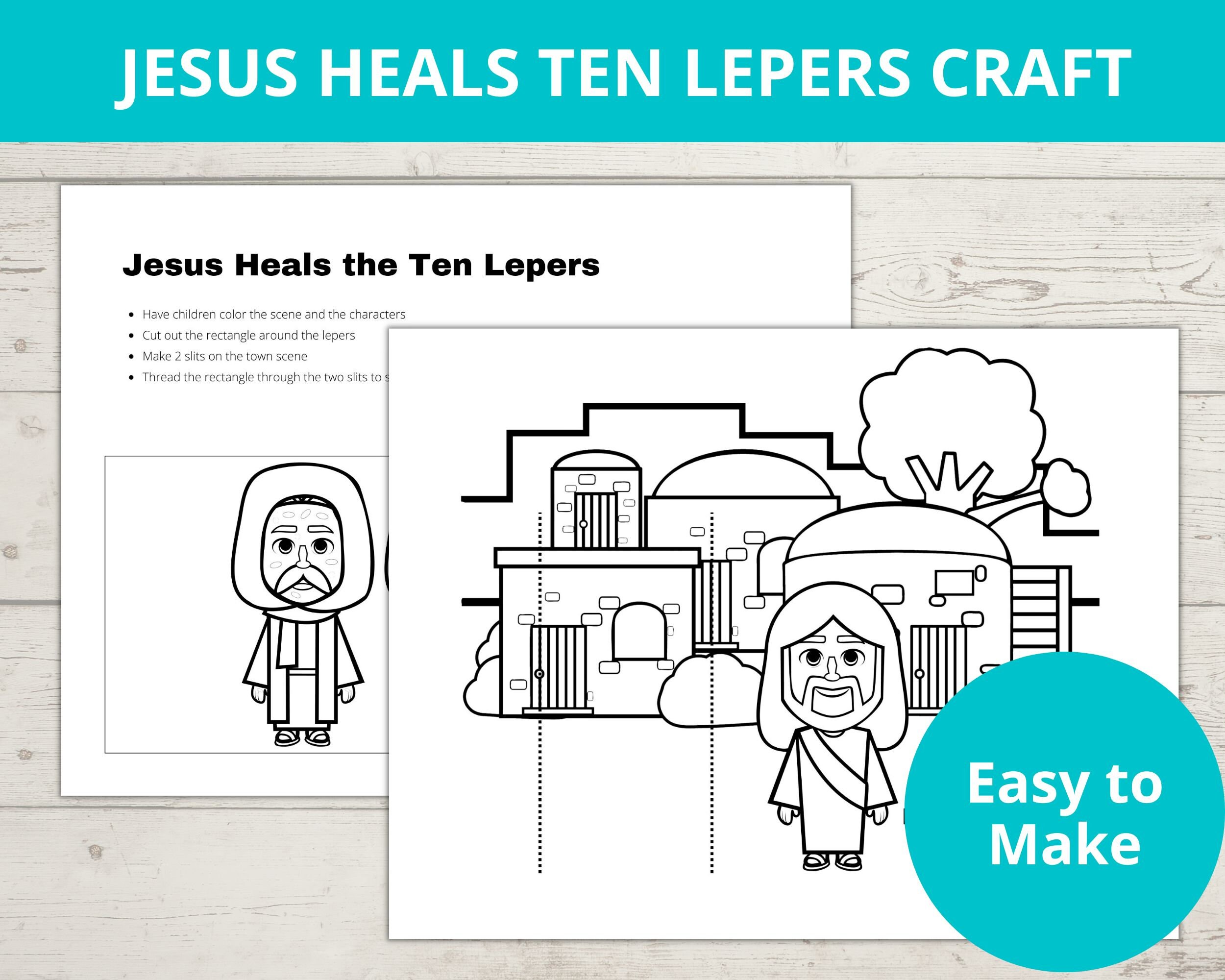 Ten Lepers Jesus Heals Lepers Bible Story Crafts Jesus - Etsy New Zealand