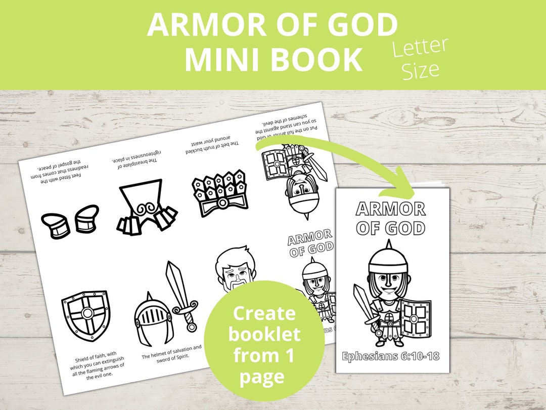 Armor of God Printable, Bible Story for Kids, Put on the Full Armor of ...