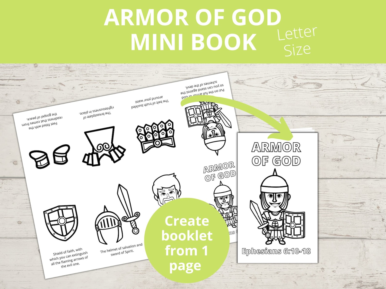 Armor of God Printable, Bible Story for Kids, Put on the Full Armor of ...