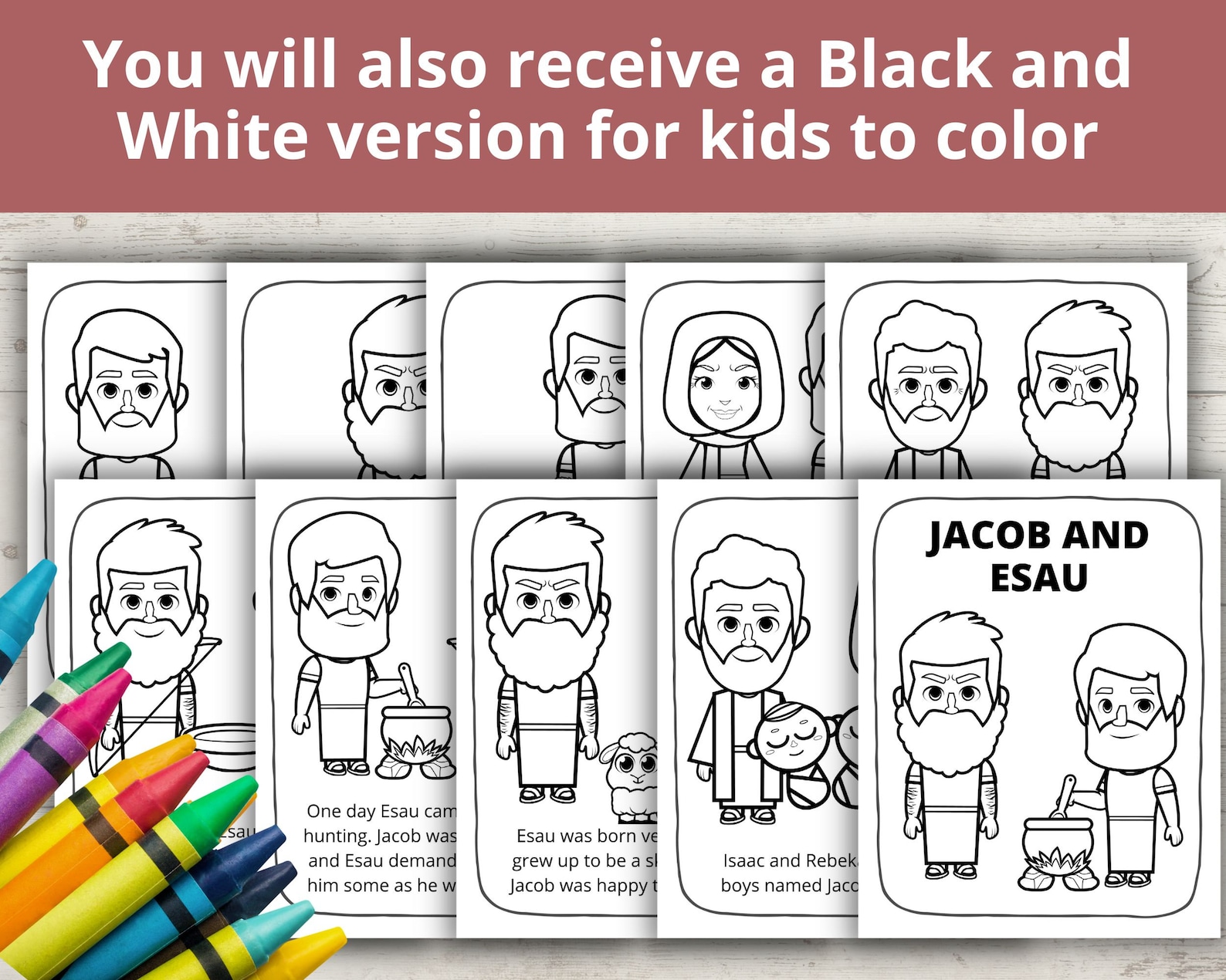 Jacob and Esau, Bible Crafts for Kids, Church Bulletin Board, Sunday ...