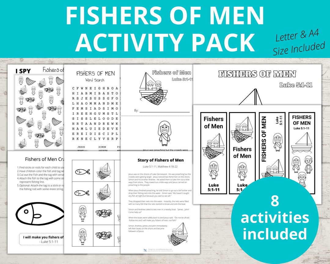 Fishers of Men Bible Story Activities Sunday School Craft - Etsy