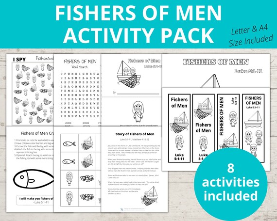 Fishers of Men Bible Story Activities Sunday School Craft - Etsy