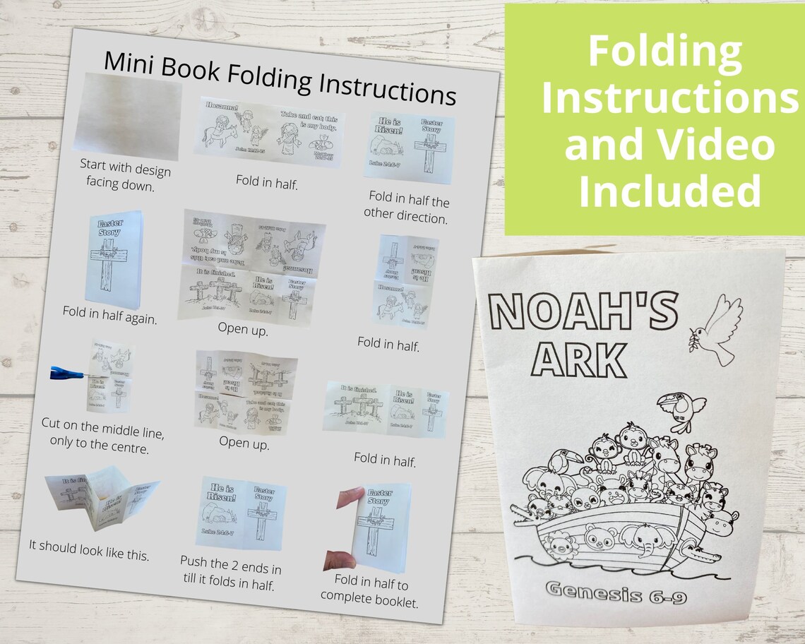 Bible Story Mini Book Bundle, Bible Story Activities, Sunday School ...